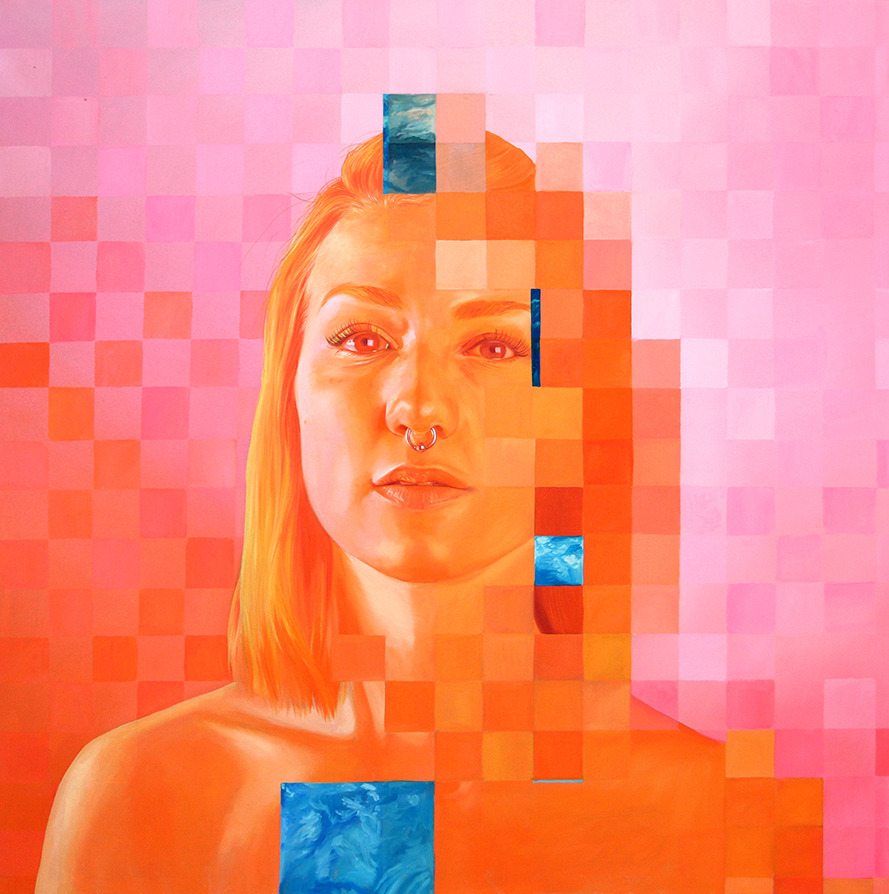 Jen Mann captivates her audience with florescent portraits