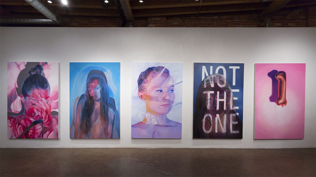 Jen Mann captivates her audience with florescent portraits