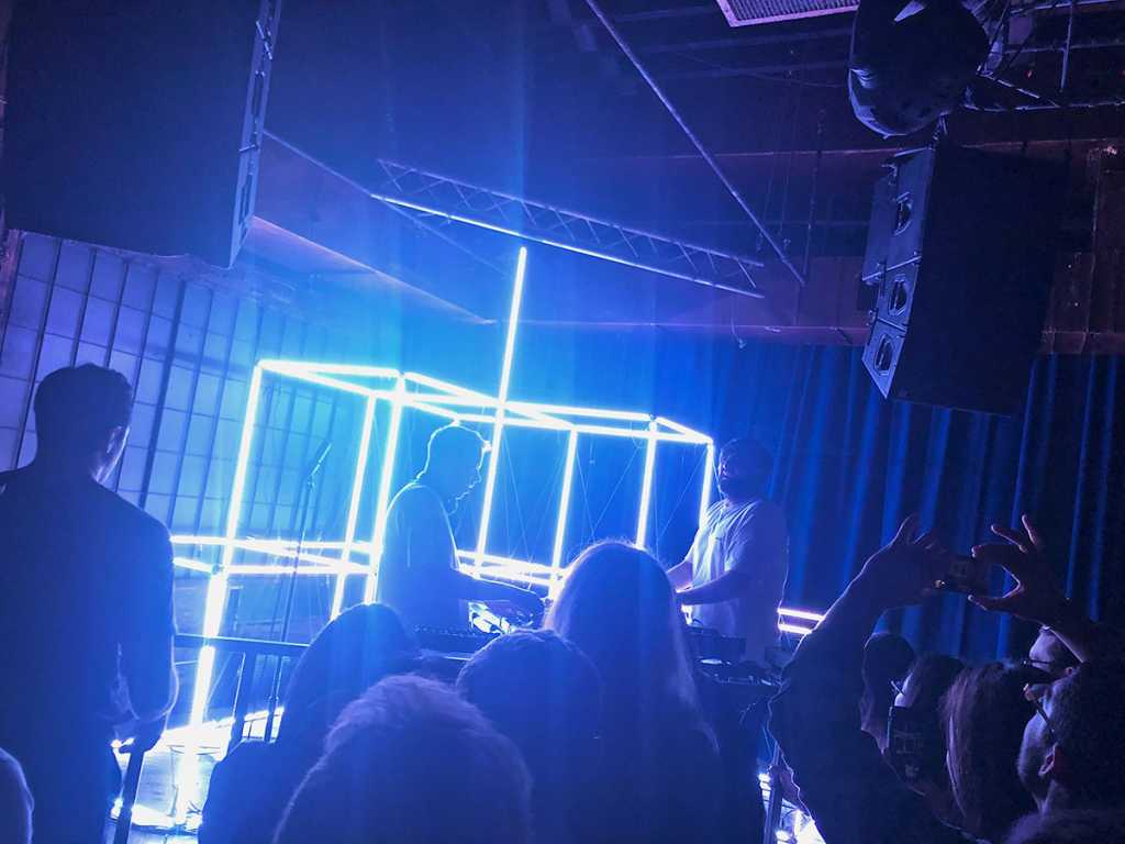 Digitalism had the crowd mesmerized with their lighting effects ...