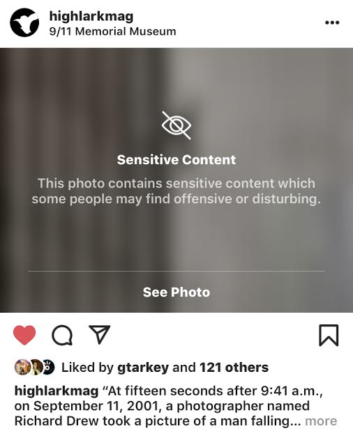 Facebook Censorship of History, September 11th Iconic Photo